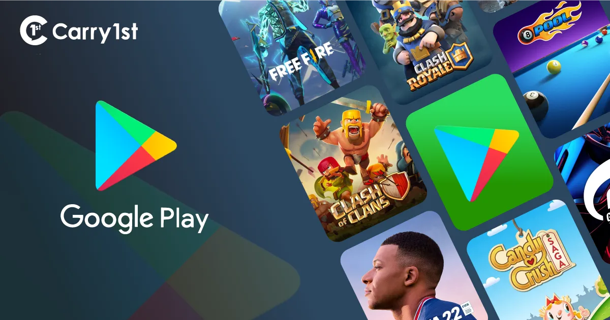 Google Play Store Gift Cards, Vouchers, Carry1st, Africa